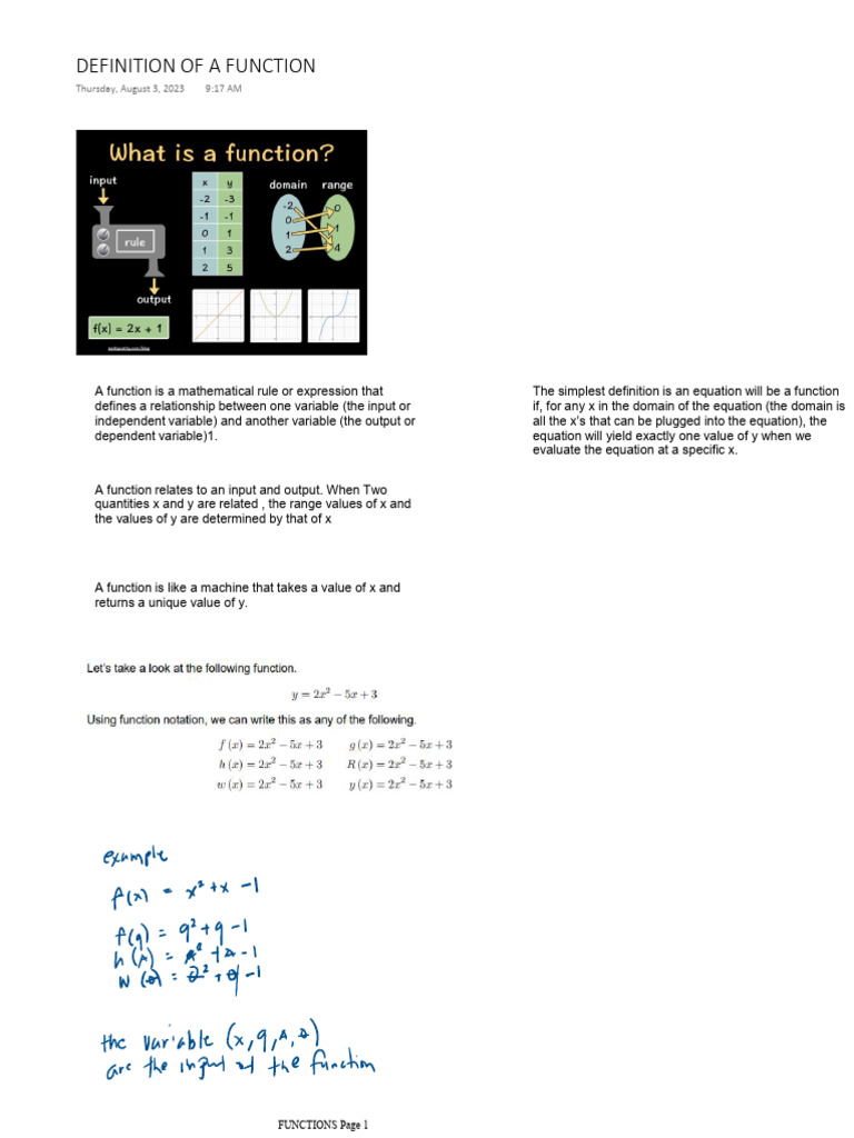 c1 Function - Definition | PDF | Science & Mathematics | Computers