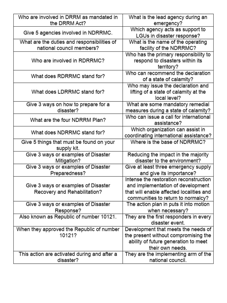 DRRM Act: Key Agencies & Roles | PDF | Emergency Management | Disasters