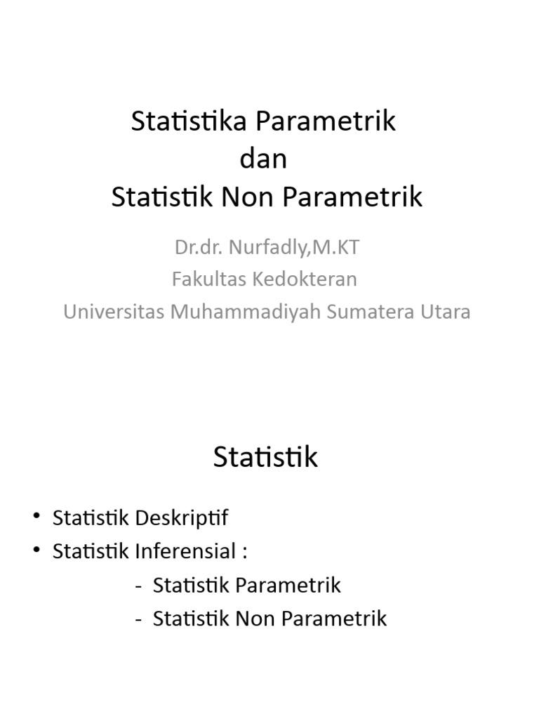 Statistik Parametrik Dan Nonparametrik | PDF