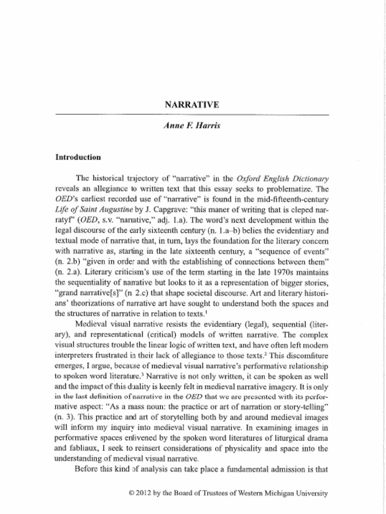 Anne Harris Narrative | PDF