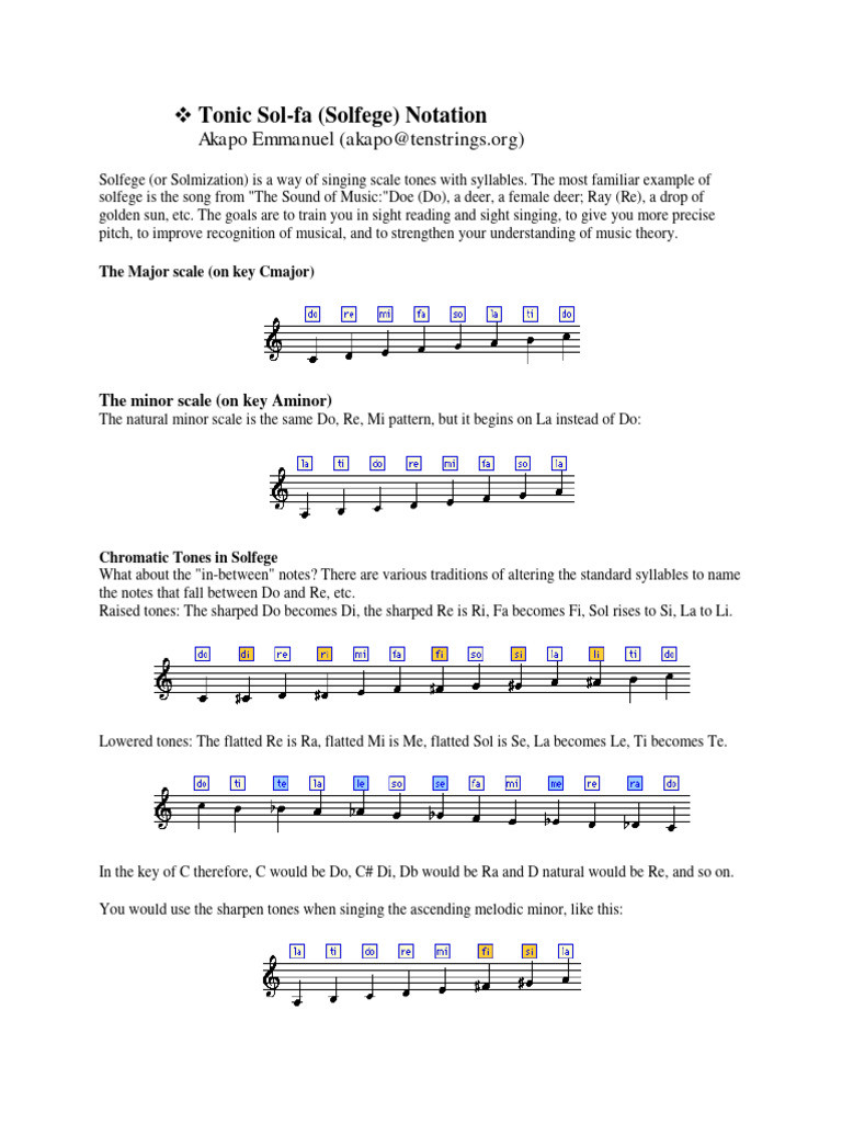 Tonic Sol-fa Notation Guide | PDF | Musicology | Musical Compositions