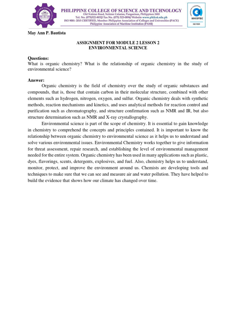 ASSIGNMENT FOR MODULE 2 Lesson 2 | PDF | Self-Improvement