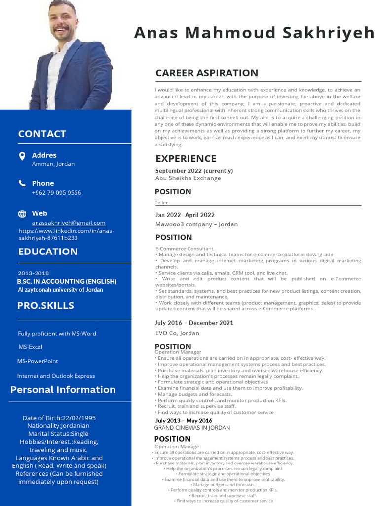 Cv anas | PDF | Digital Marketing | Inventory