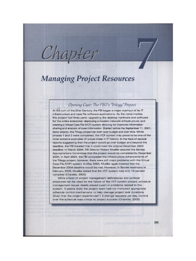 ISPM - CH - 7 - Managing Project Resources | PDF