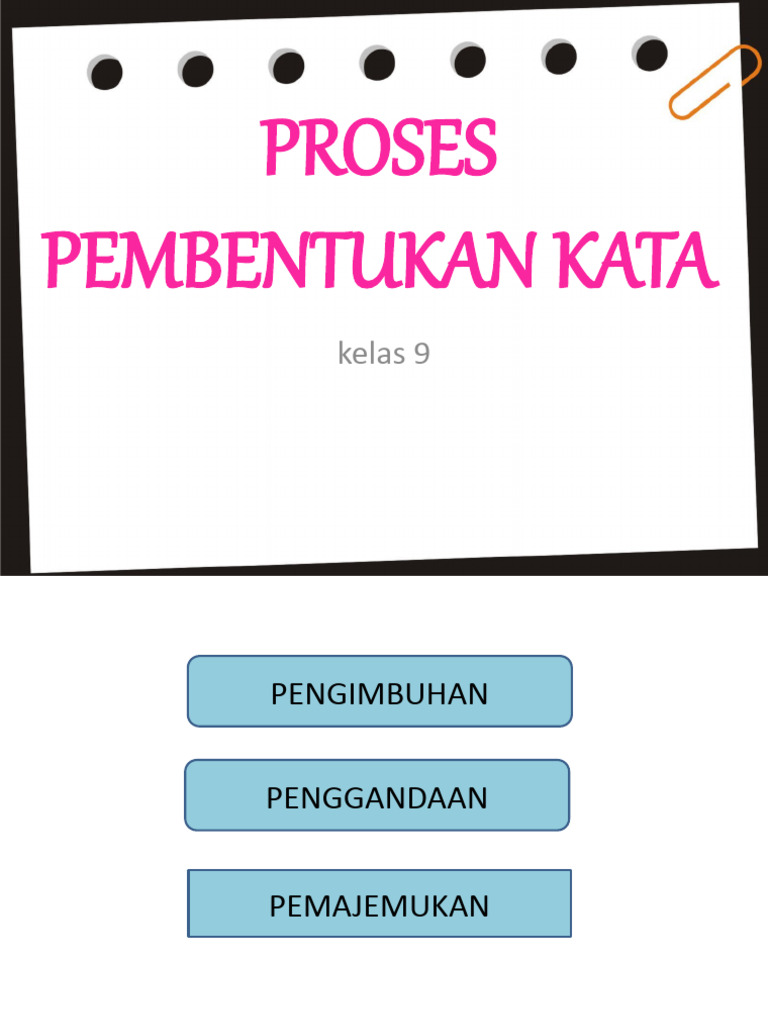 Proses Pembentukan Kata | PDF