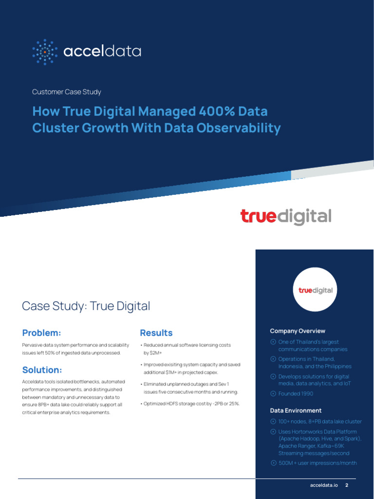 True Digital Case Study Details | PDF | Apache Hadoop | Analytics