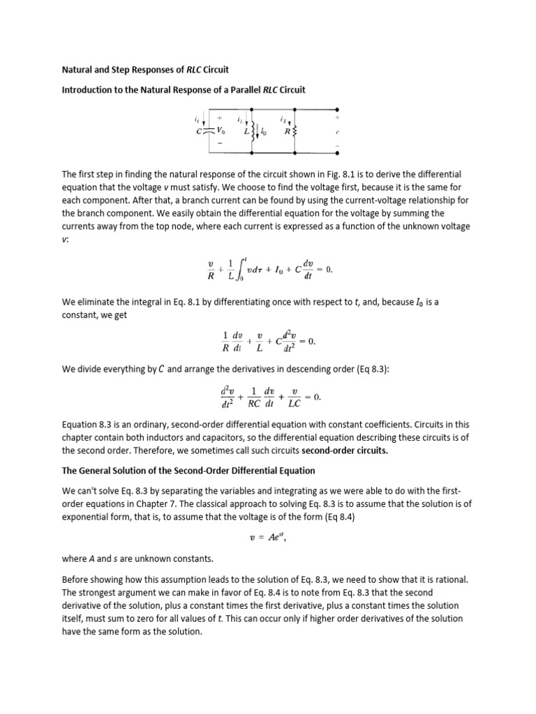 6.RLC Circuit | PDF | Damping | Electrical Network