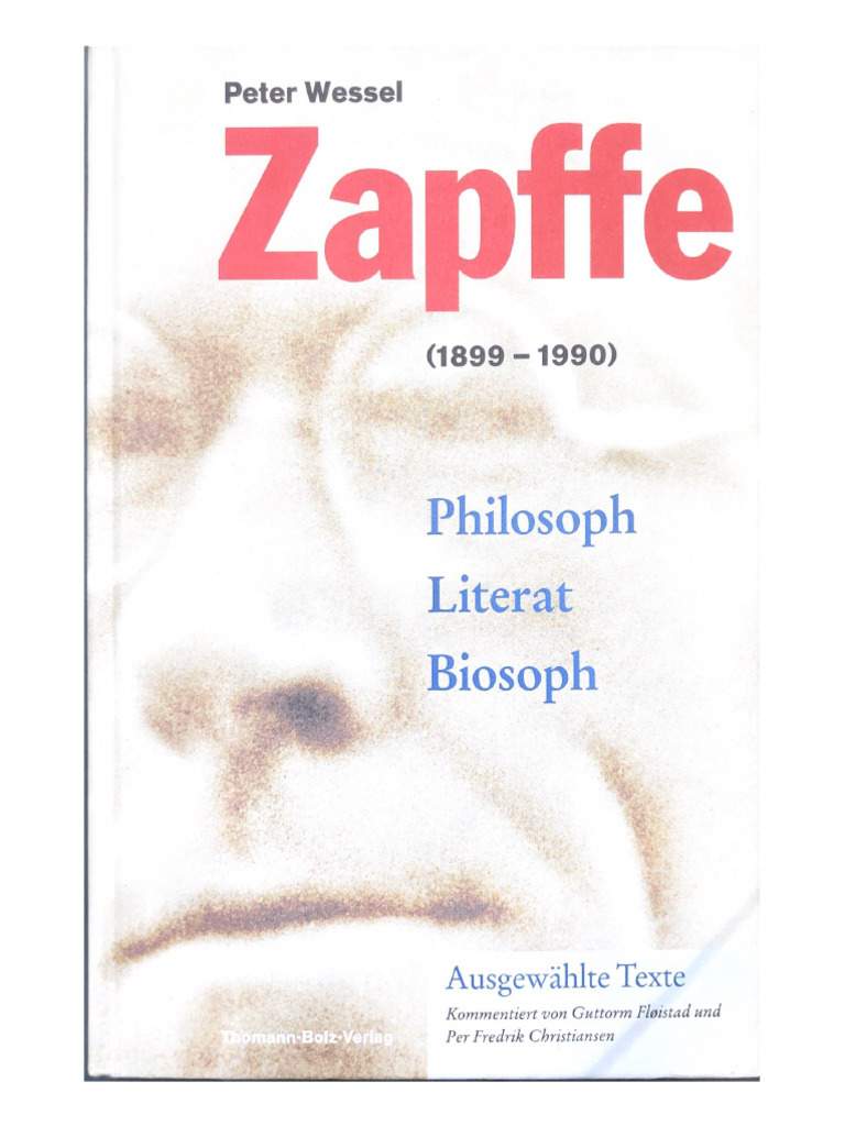 Peter Wessel Zapffe - Ausgewählte Texte | PDF