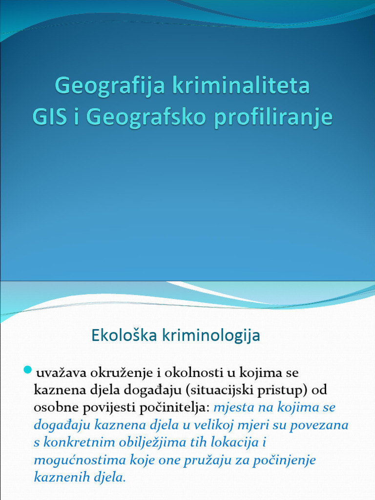 Geografija Kriminaliteta | PDF