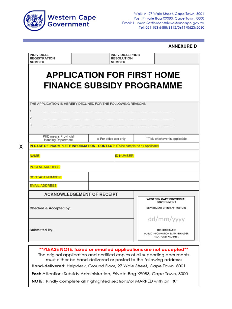 First Home Finance Application Form | PDF | Paycheck | Mortgage Loan