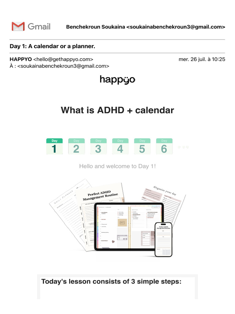 Day 1: A Calendar or A Planner. | PDF | Attention Deficit Hyperactivity Disorder | Adult ...