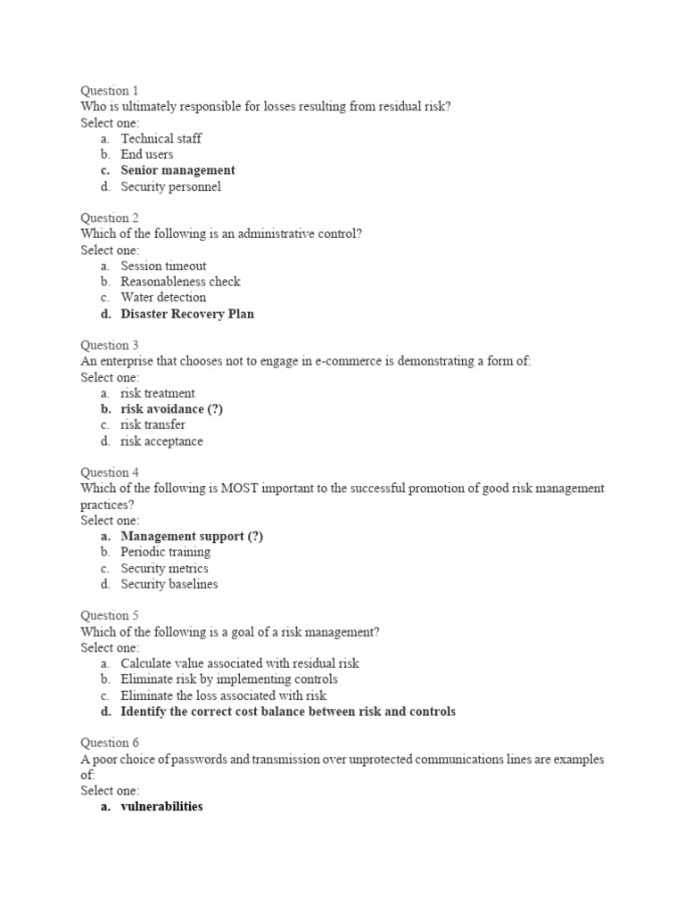 Latihan Manrisk | PDF | Security | Computer Security