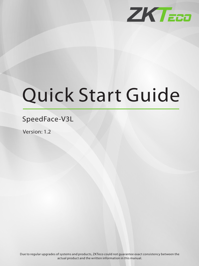 SpeedFace-V3L Quick Start Guide - EN - v1.2 - 202307 | PDF | Port ...