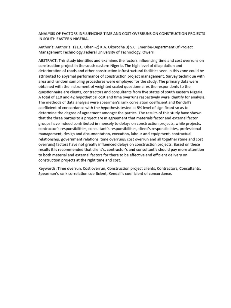 E.C. Ubani (2017) | PDF | Multivariate Statistics | Scientific Method