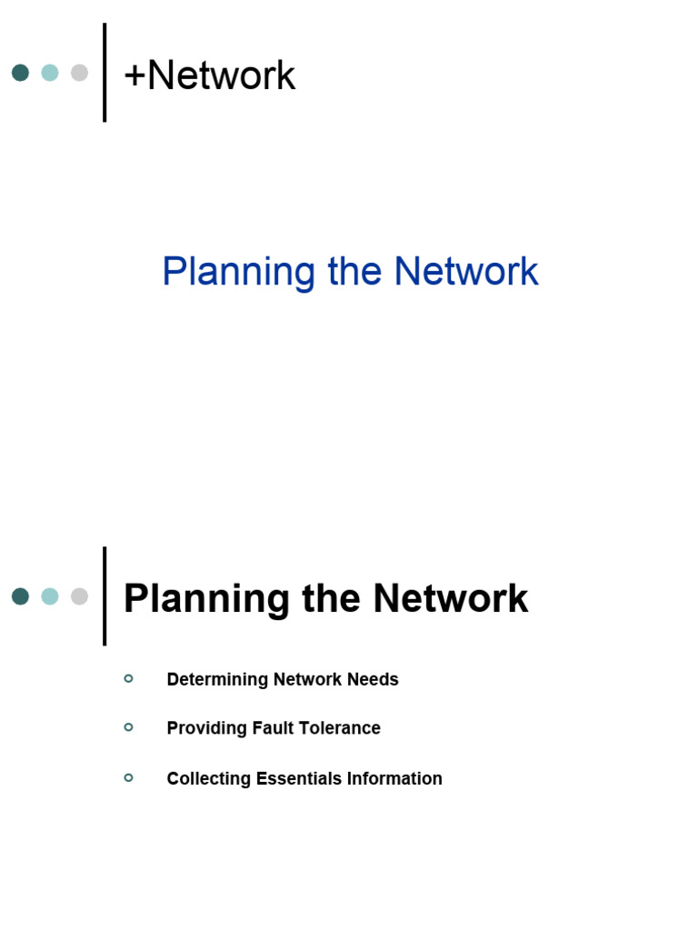 Planning The Network | PDF | Computer Network | Computer Networking