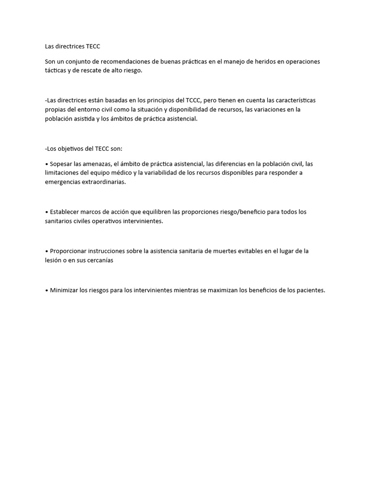 Las Directrices TECC | PDF