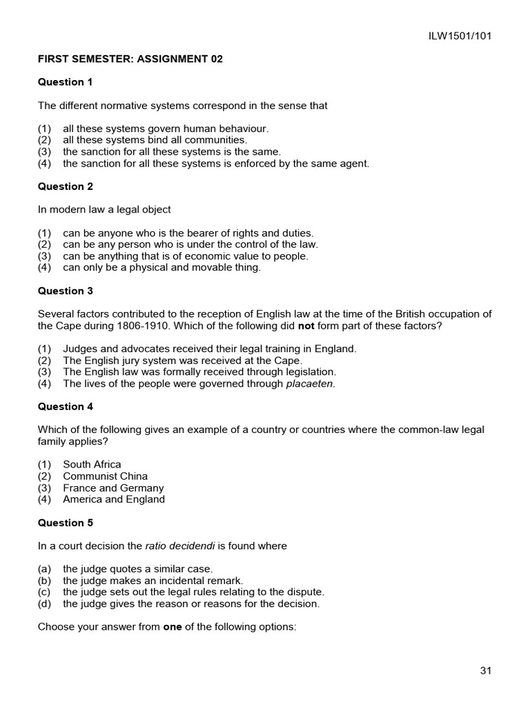 ILW Quiz | PDF | Burden Of Proof (Law) | Prosecutor