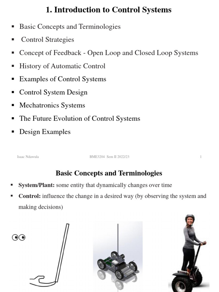 1 - Introduction To Control Systems-1 | Download Free PDF | Control Theory | Feedback