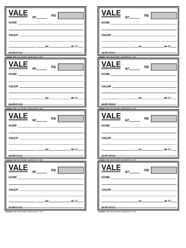 Vale Funcionario | PDF
