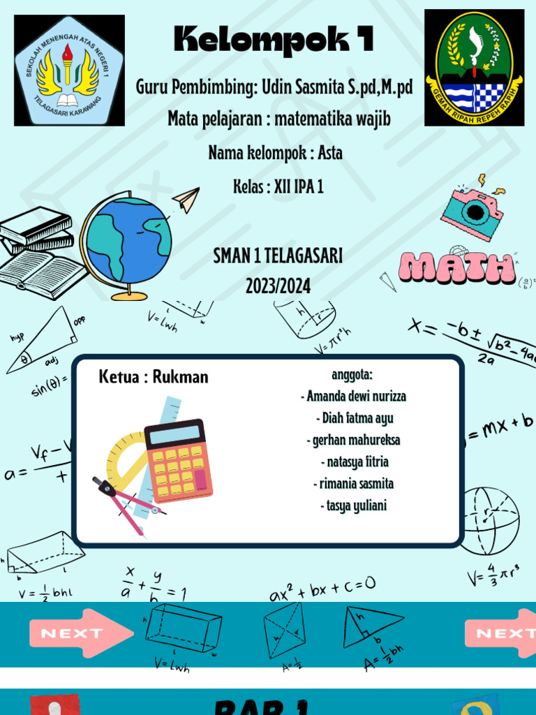 Interpreting Numerical Expressions Math Presentation in Light Blue Math ...