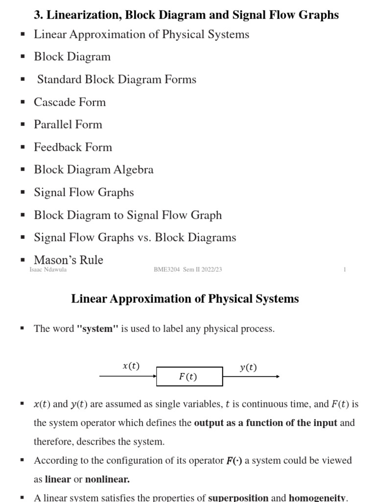 3 - Linearization Block Digram and Signal Flow Graphs | PDF | Systems Science | Computer Science