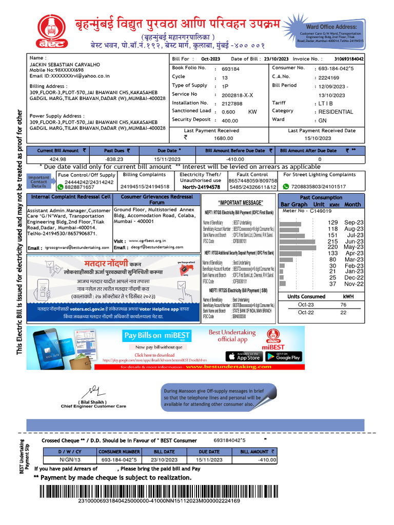Best Bill Oct | PDF | Cheque | Business Best Bill Oct | PDF | Cheque | Business