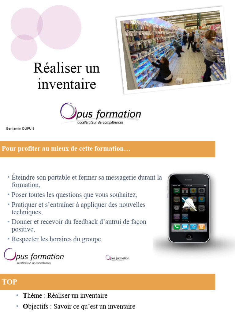 Réaliser Un Inventaire | PDF | Inventaire