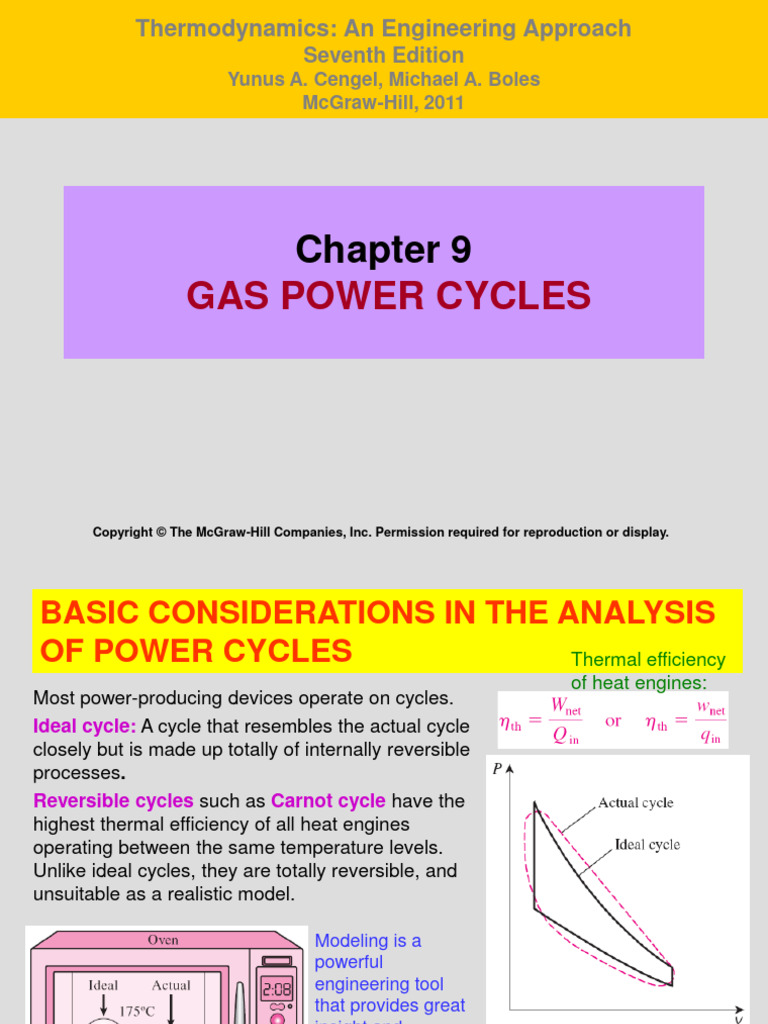 Chap - 9 - Gas Power Cycle | PDF | Jet Engine | Gas Turbine