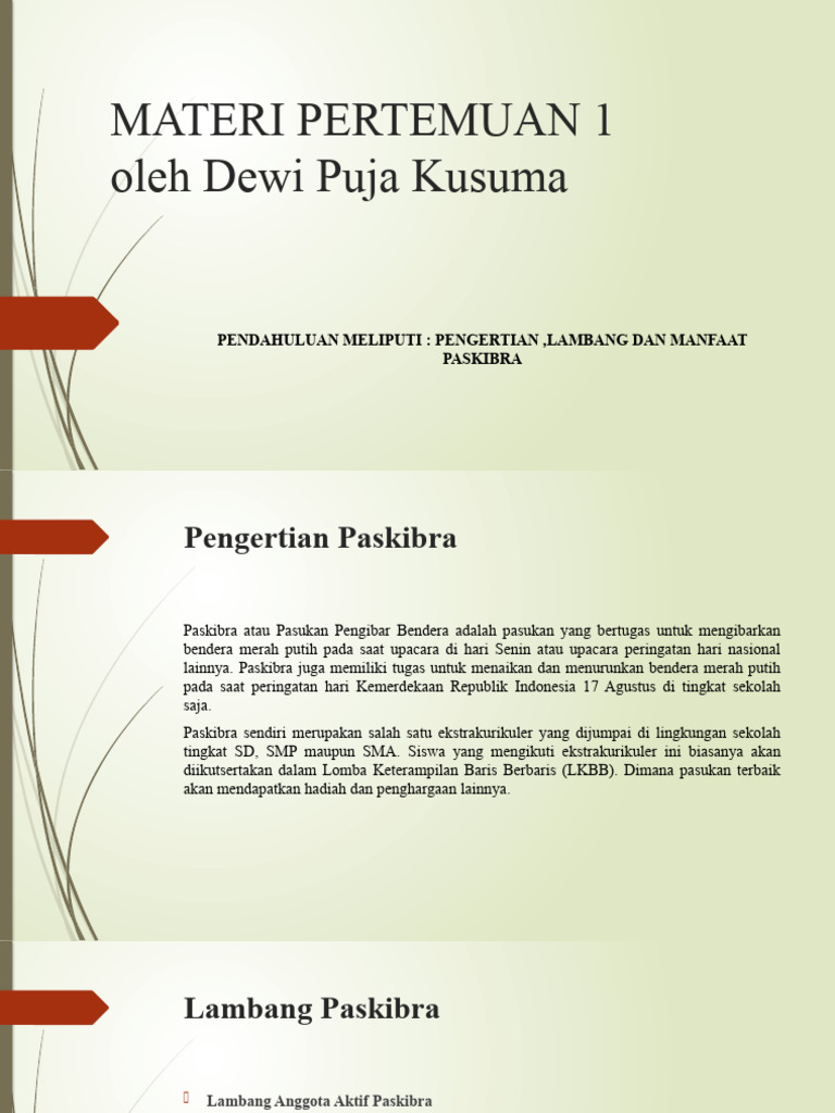 Pertemuan 1 Paskib | PDF