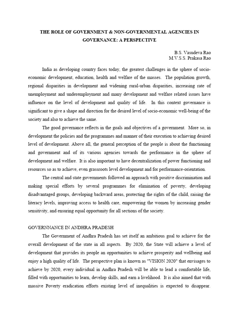 The Role of Government | PDF | Non Governmental Organization | Governance