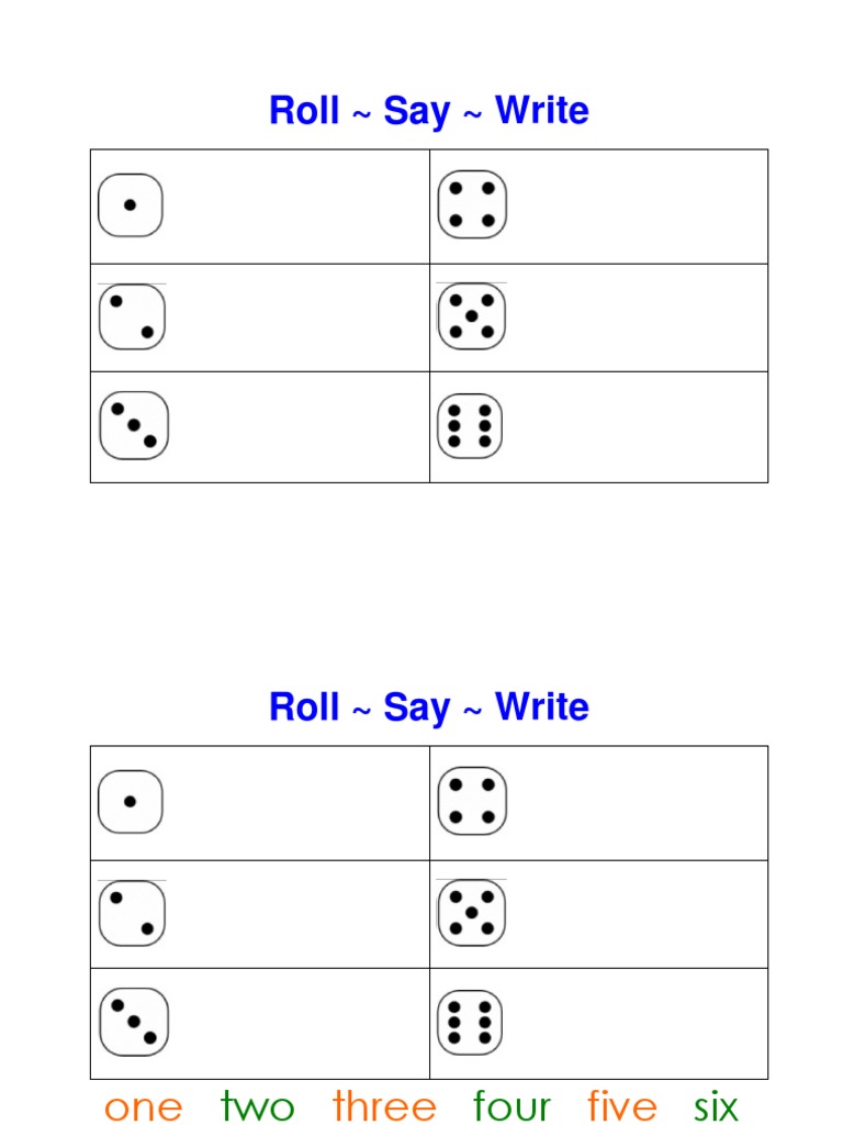Roll Say Write | PDF | Language Arts & Discipline