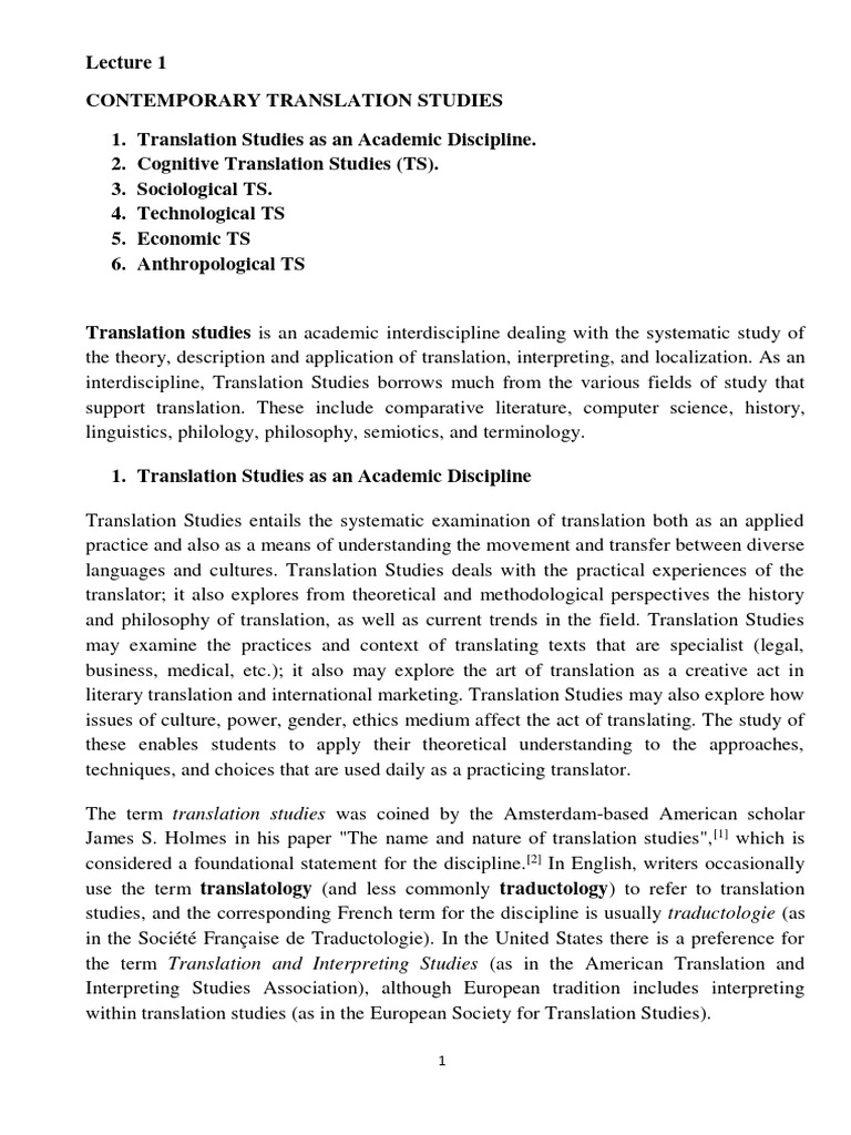 Lecture 1 | PDF | Cognitive Science | Translations Lecture 1 | PDF | Cognitive Science | Translations