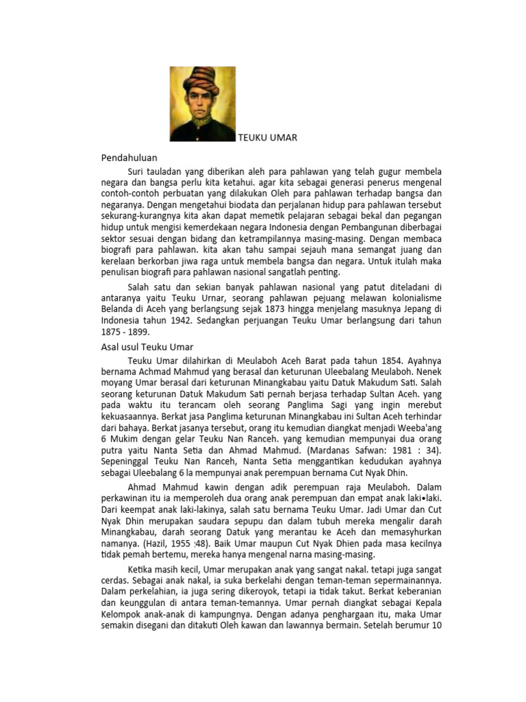Biografi Teuku Umar | PDF