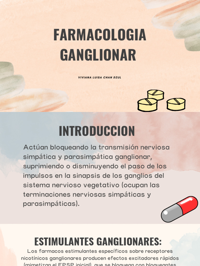 Farmacologia Ganglionar | PDF | Nicotina | Acetilcolina