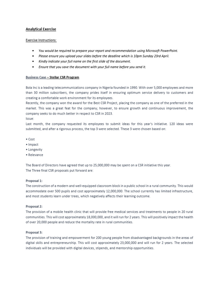 Case Study A | PDF | Corporate Social Responsibility | Taxes