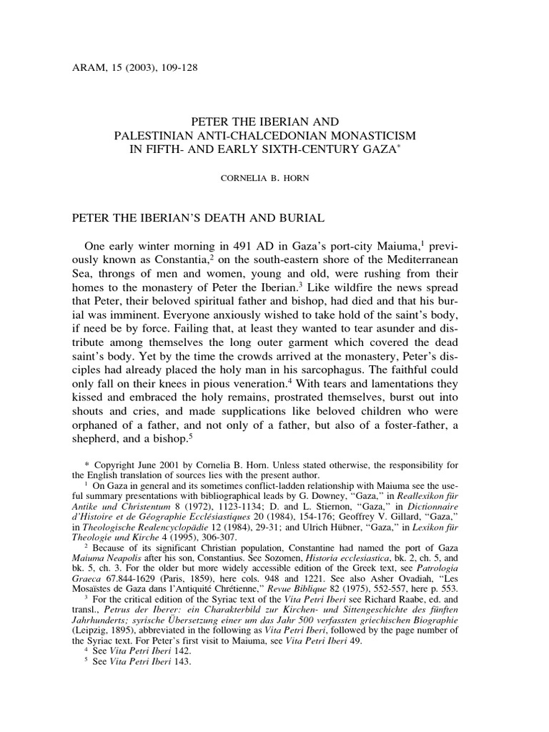 109-128 - Horn - Peter The Iberian and Palestinian Anti-Chalcedonian ...