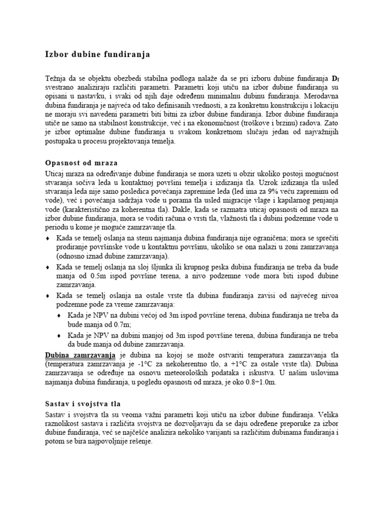 Plitki Temelji U Skladu Sa EC 7 4 | PDF