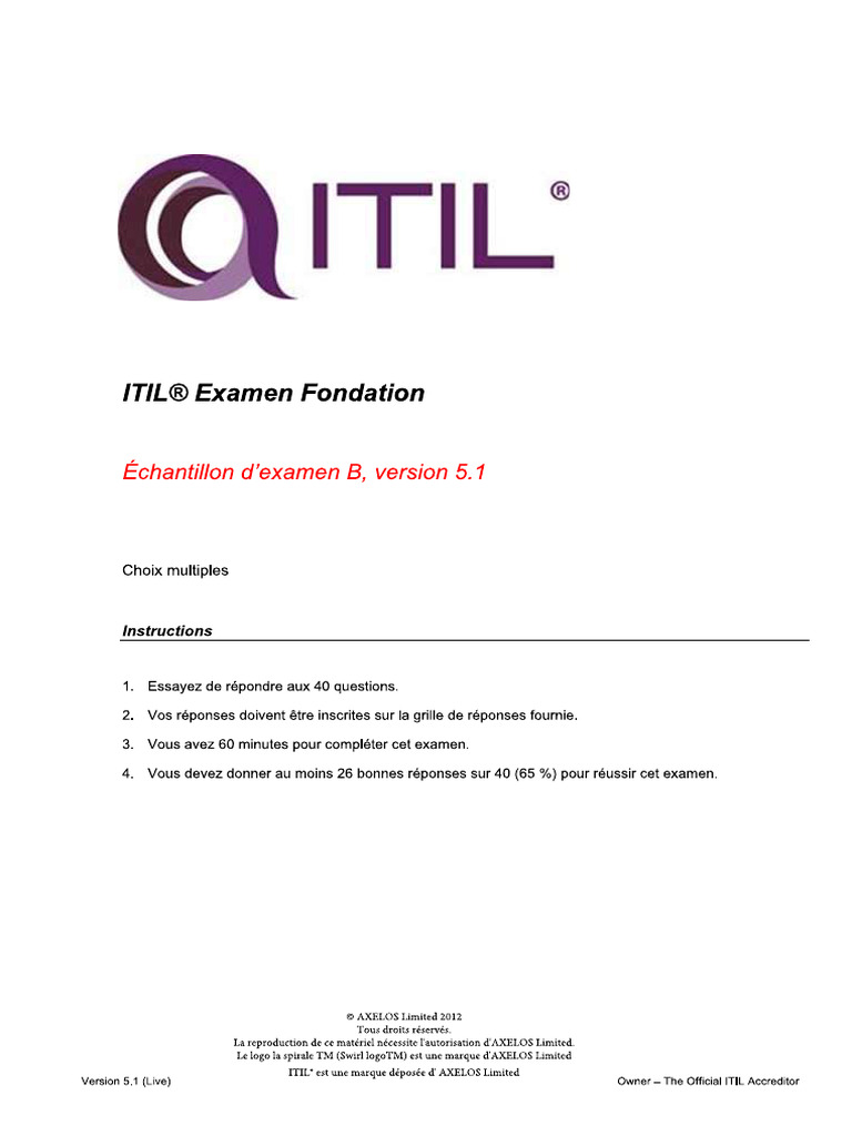 Exam Itil v3 | PDF