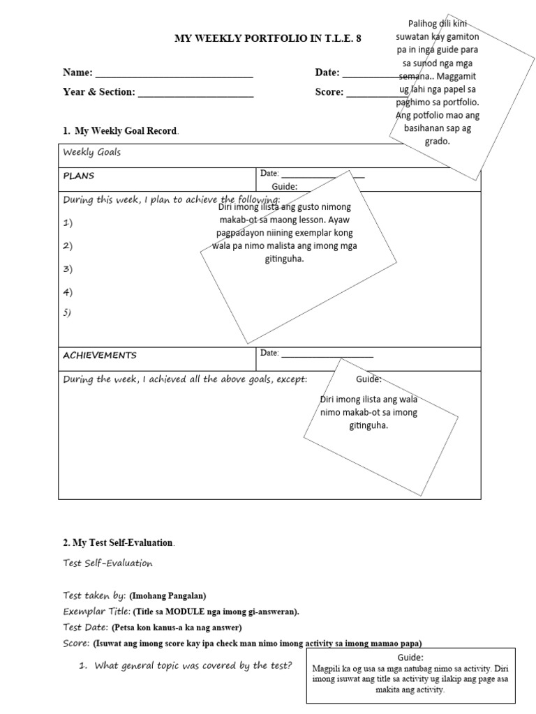PORTFOLIO Guide On How To Answer | PDF