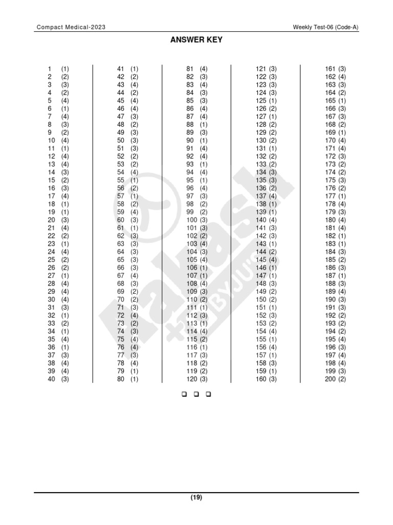 WT-06 - Target Batches - Code-A - (27-11-2022) Page 19 | PDF