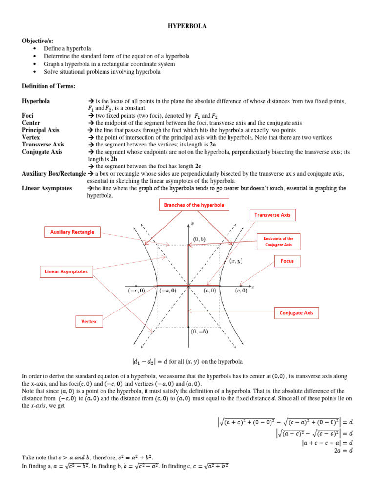 Hyperbola | PDF | Elementary Mathematics | Geometry