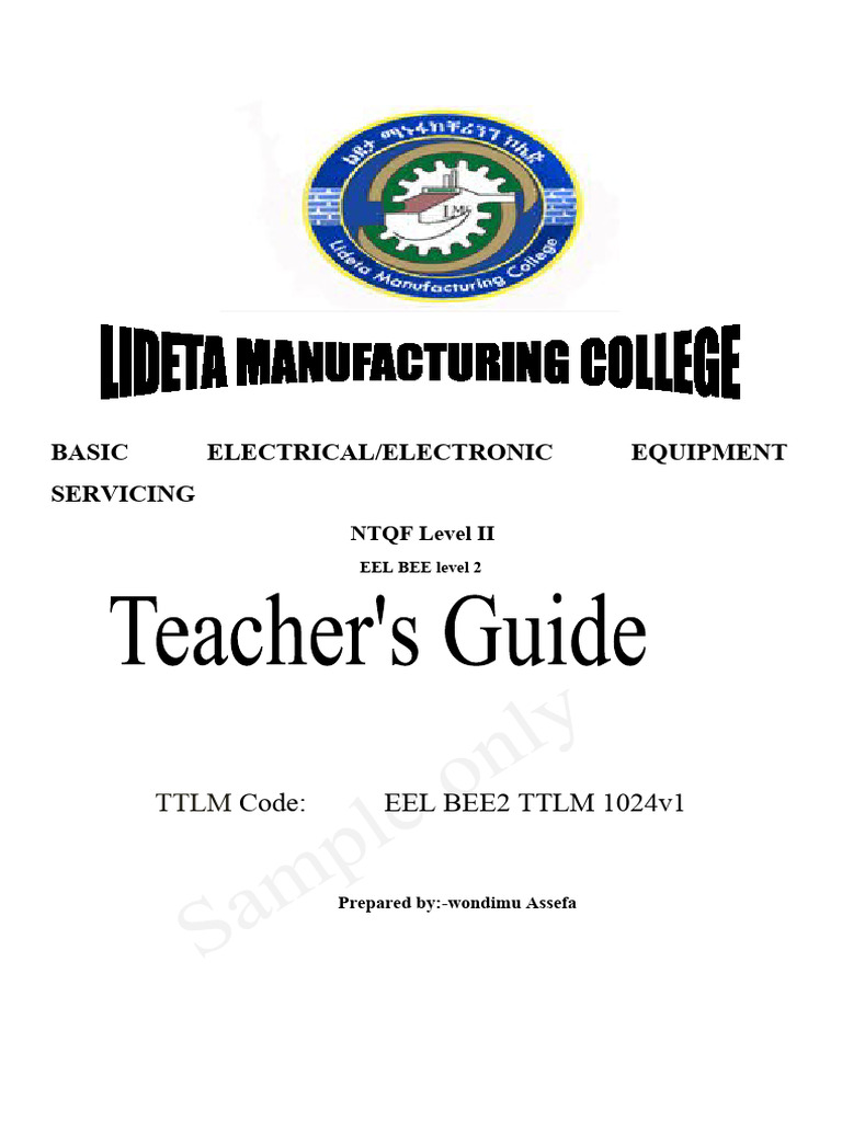 Teachers Guide2 Pdf Electronics Specification Technical Standard