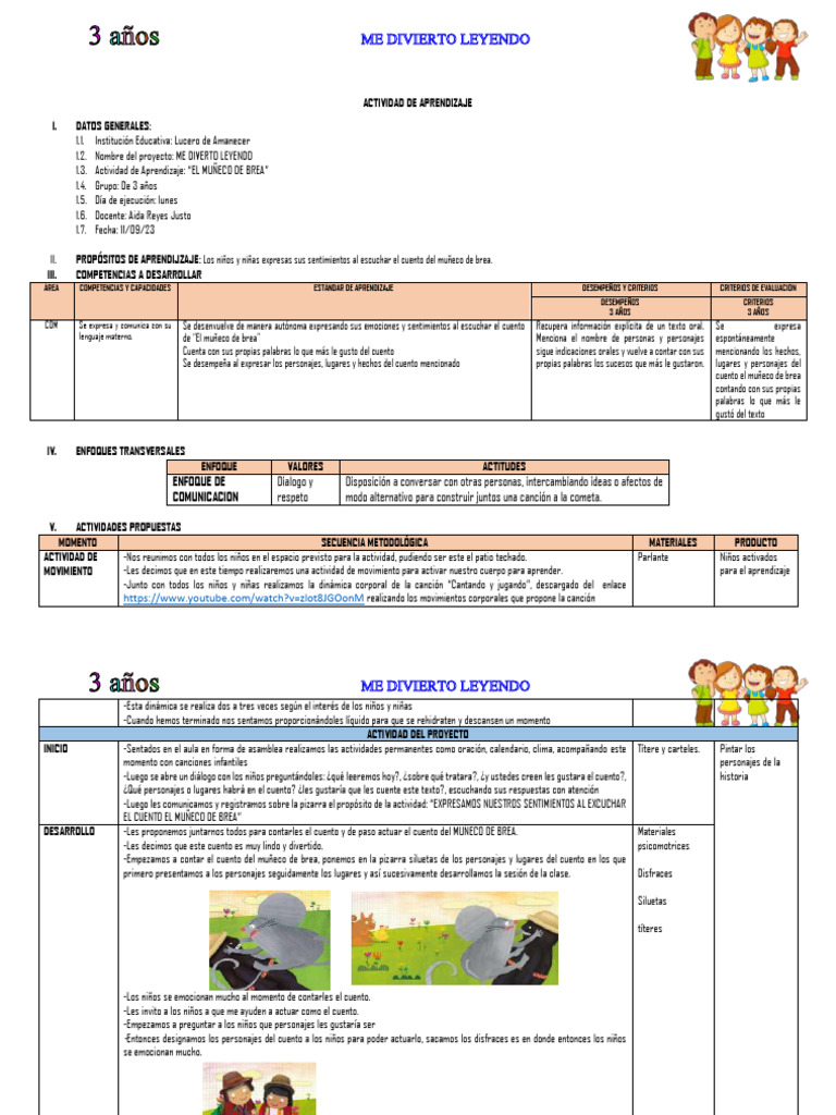 Sesion Cuento | PDF | Aprendizaje | Ciencia cognitiva