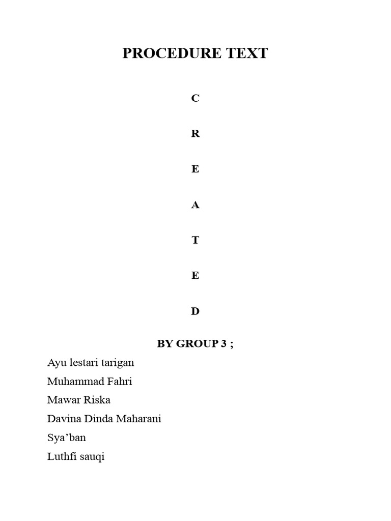 Procedure Text Guide | PDF