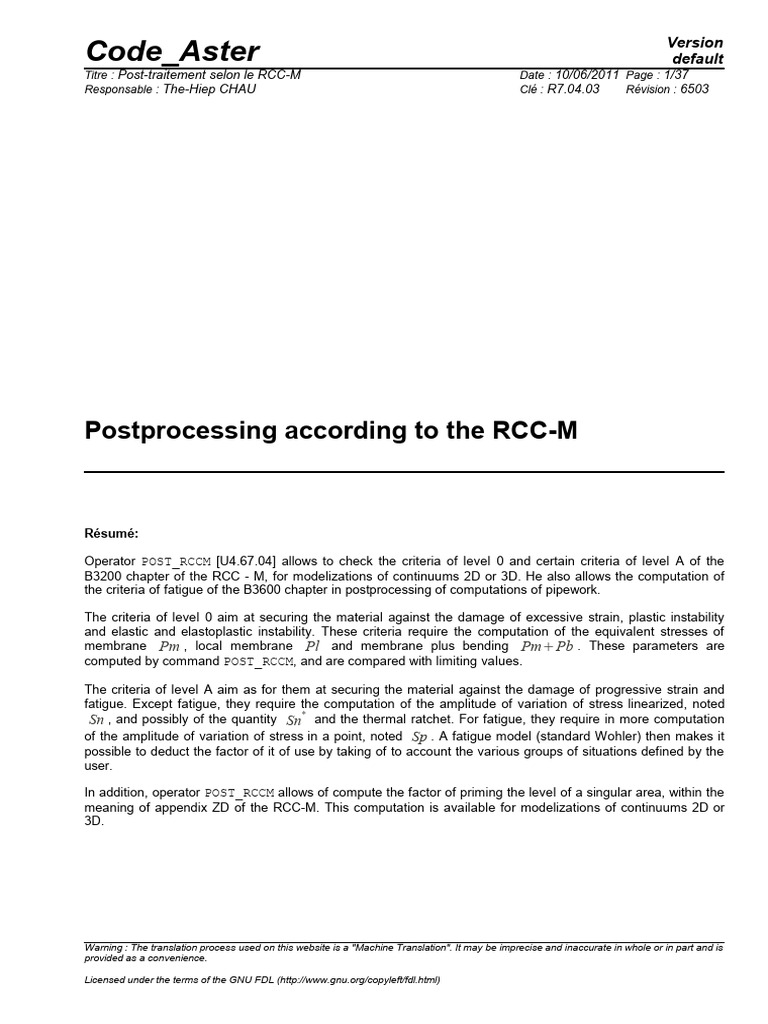 Postprocessing According To The RCC-M | PDF | Fatigue (Material ...