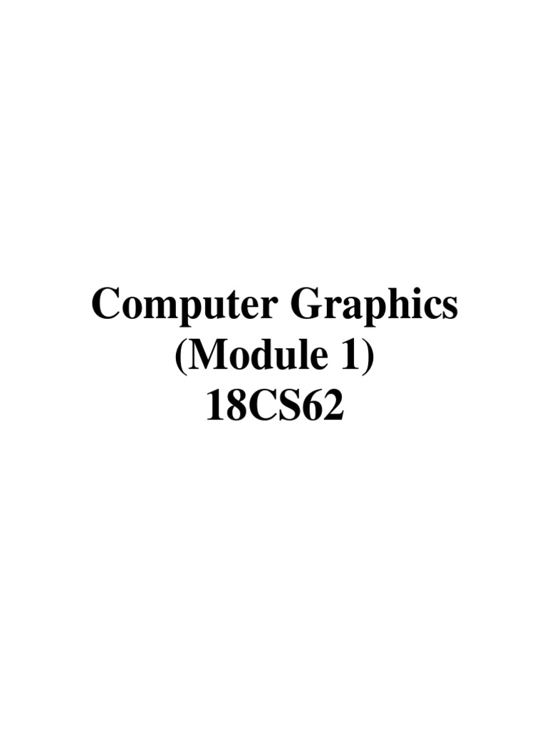 Module 1 Printed | PDF | Computer Monitor | Computer Graphics