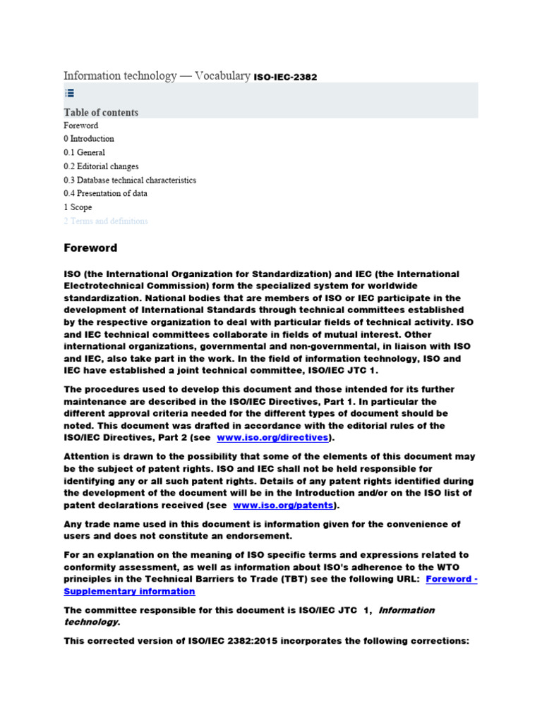 ISO IEC 2382 Information Technology | PDF | Analog To Digital Converter | Character Encoding
