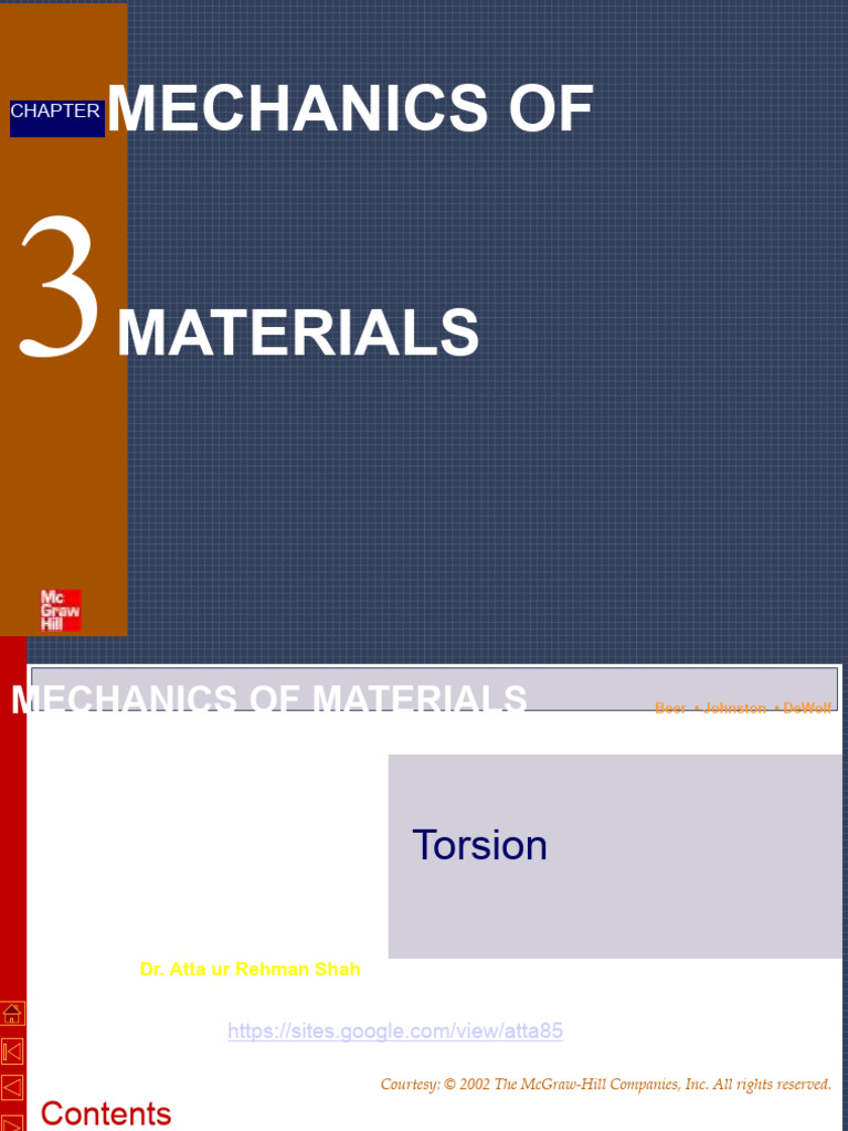 3 Torsion | PDF | Stress (Mechanics) | Strength Of Materials