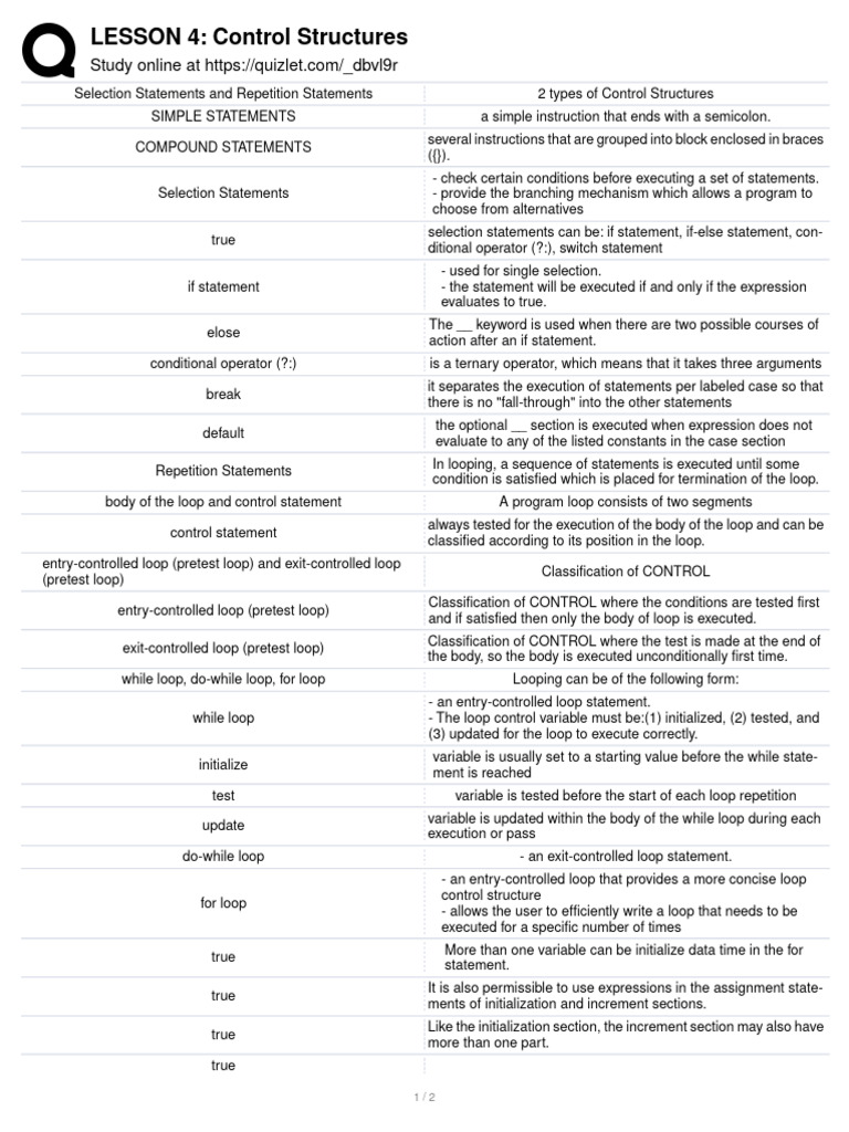 Control Structures | PDF | Control Flow | Computer Programming