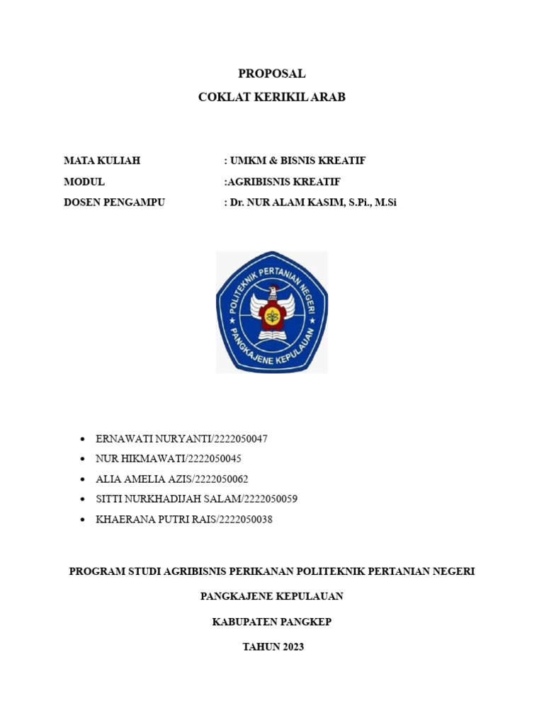 Proposal Kerikil Arab KL 5 | PDF